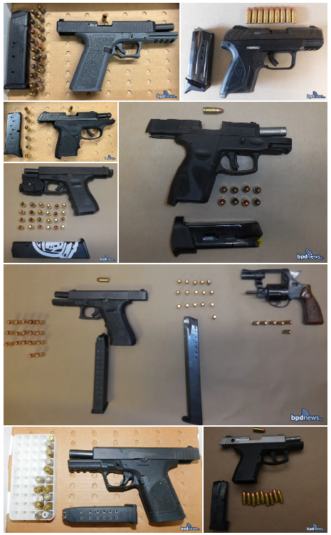 Nine Firearms Recovered after Several Firearm Arrests – Boston Police ...