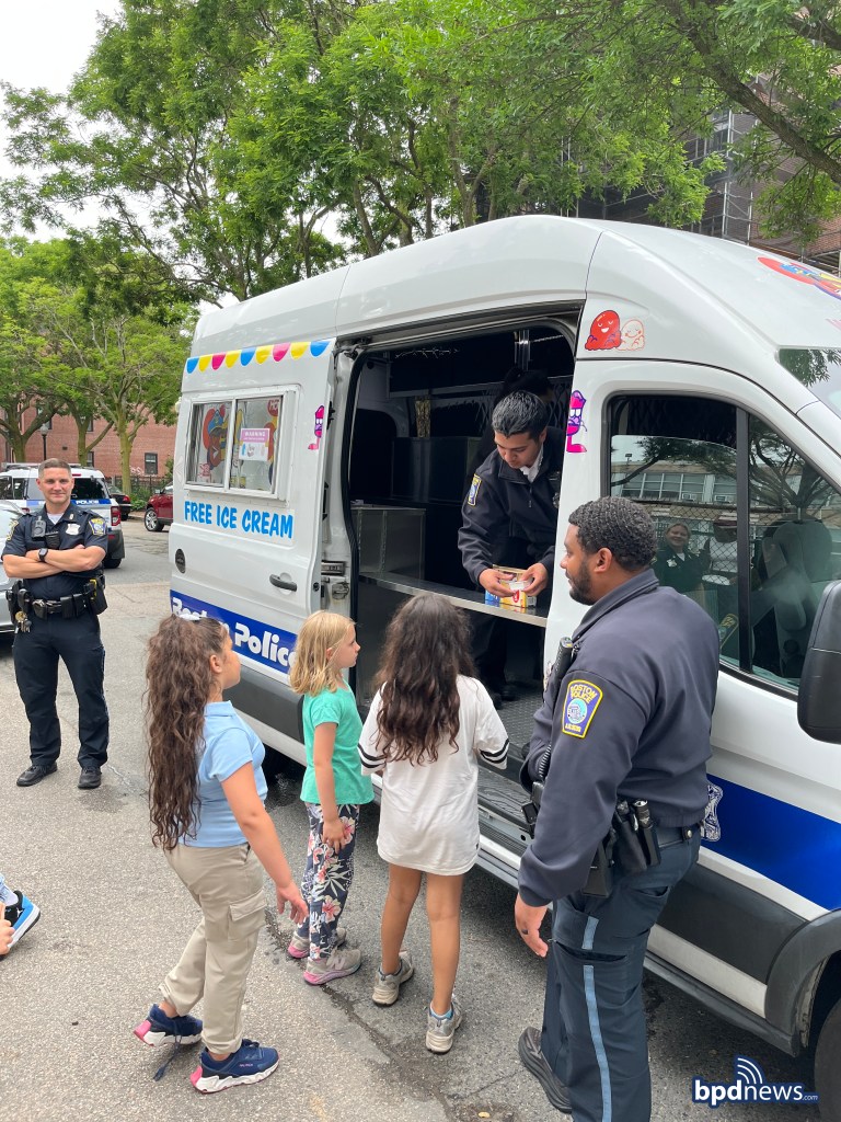 BPD in the Community: Serving Smiles and Ice Cream at The Hurley School ...